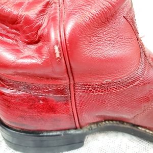 Justin Boots | Shoes | Justin Red Roper Lizard Skin Cowboy Boots Sz 6 ...